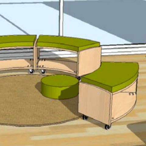 Natural Pod - CreateSpace Collection - Adapt Storage Seat Curved Open ...