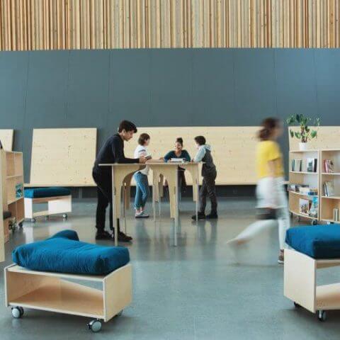 Reach™ Standing Tables - Natural Pod
